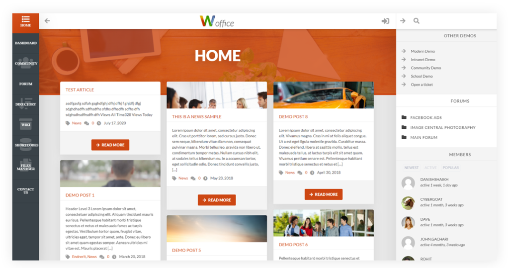 Woffice - Complete Intranet / Extranet Wordpress Theme - Woffice