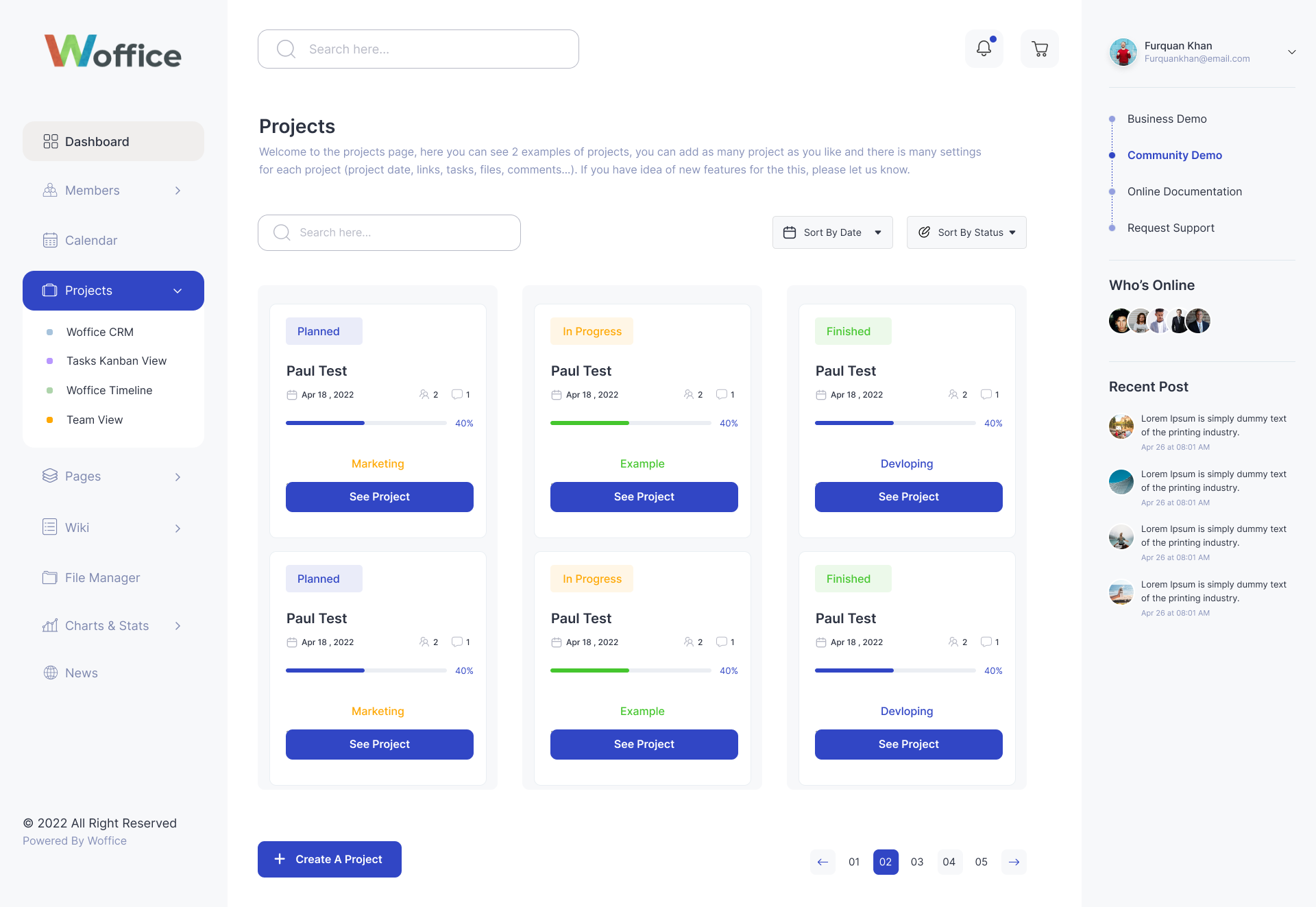 Woffice - Complete Intranet / Extranet Wordpress Theme - Woffice